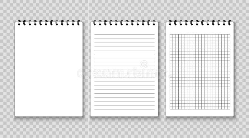 Note Pad Mockup Vector Isolated Book. Notebook Template Blank Paper ...
