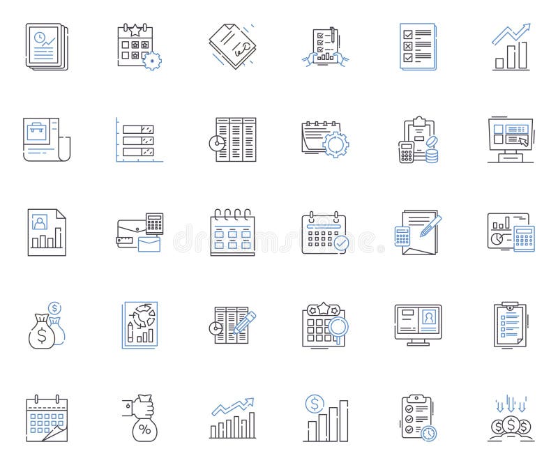 Note Pad - Notebook Line Icons Collection. Statiry, Writing, Journal ...