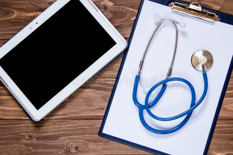 Note Pad and Other Objects for Doctors Office Stock Image - Image of ...