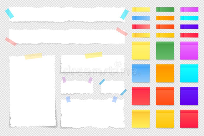 Note Pad. Paper Sheets for Memo. Different Notebook with Clip ...