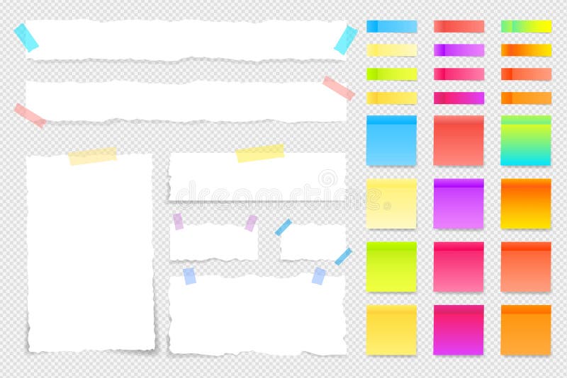 Note Pad. Paper Sheets for Memo. Different Notebook with Clip Stock ...