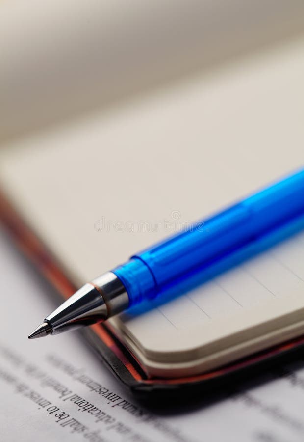 Note pad and pen stock photo. Image of note, organizer - 27101678