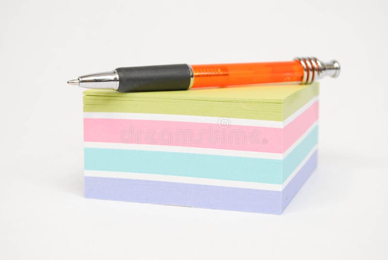 Note pad and pen stock photo. Image of purle, white, writing - 30666048