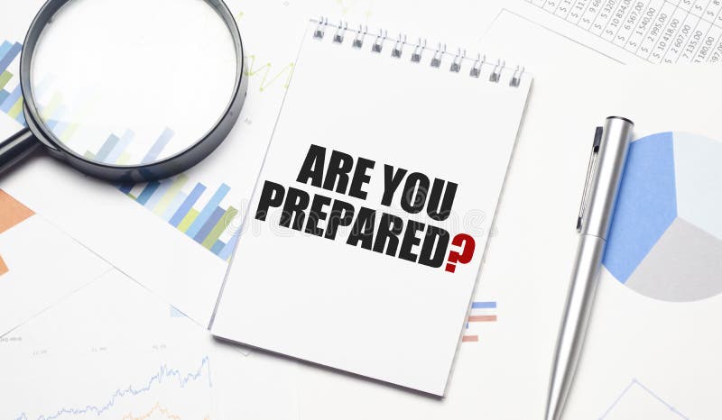 Note Pad with Word are You Prepared Question and Pen Stock Photo ...