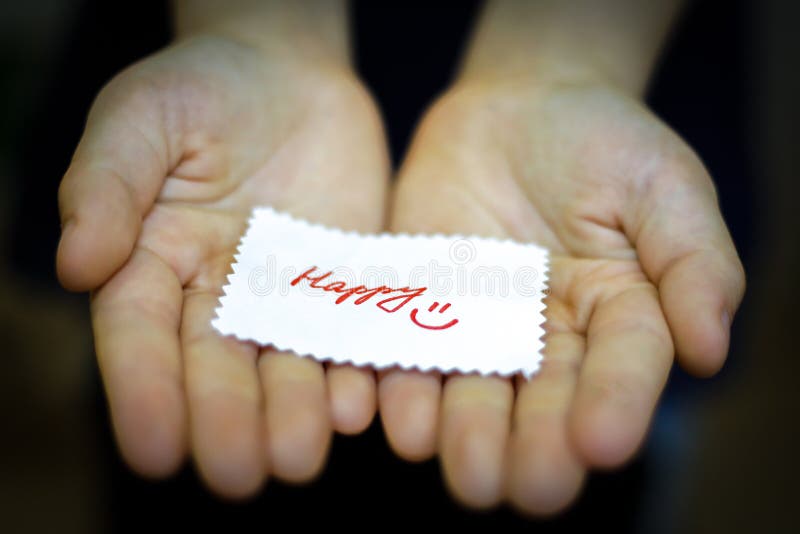 Note in the Palm of the Child Stock Photo - Image of note, happiness ...