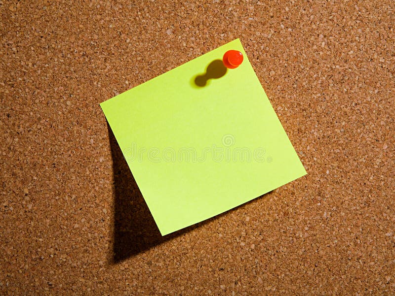 Note paper stock photo. Image of information, cork, bulletin - 4298132