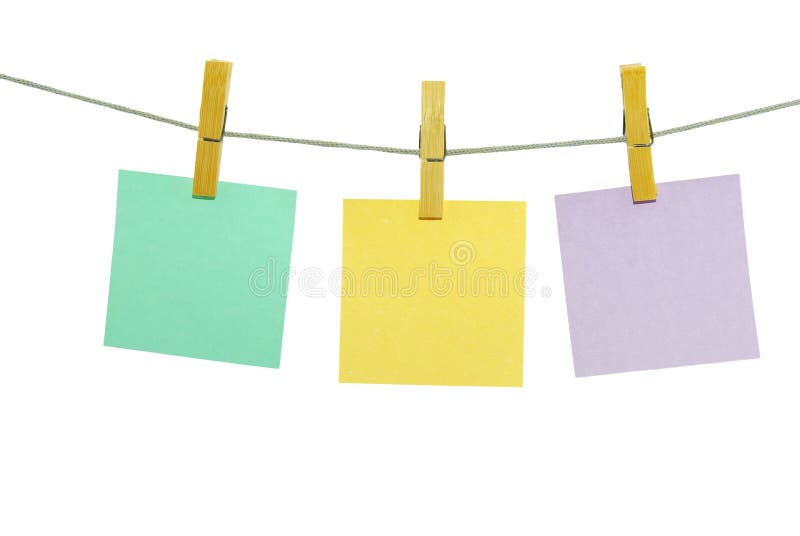 Paper Note with Paperclip 3d Stock Illustration - Illustration of ...