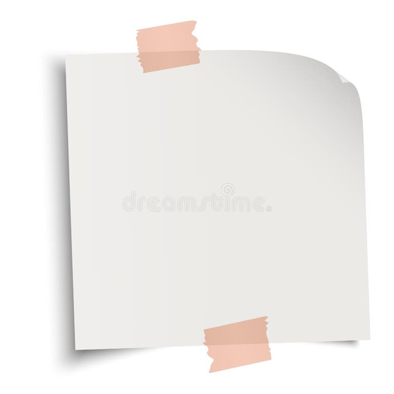 Note / Paper with Adhesive Strip Stock Vector - Illustration of ...