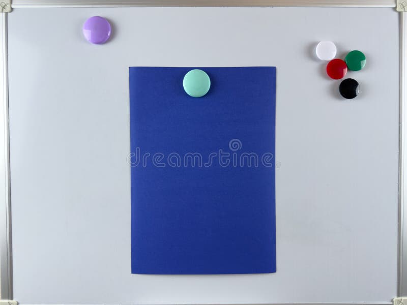 Note Paper Attached To Whiteboard with Magnets. Perfect for Notes ...