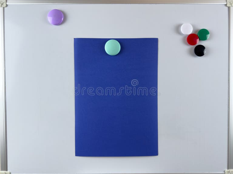 Note Paper Attached To Whiteboard with Magnets. Perfect for Notes ...