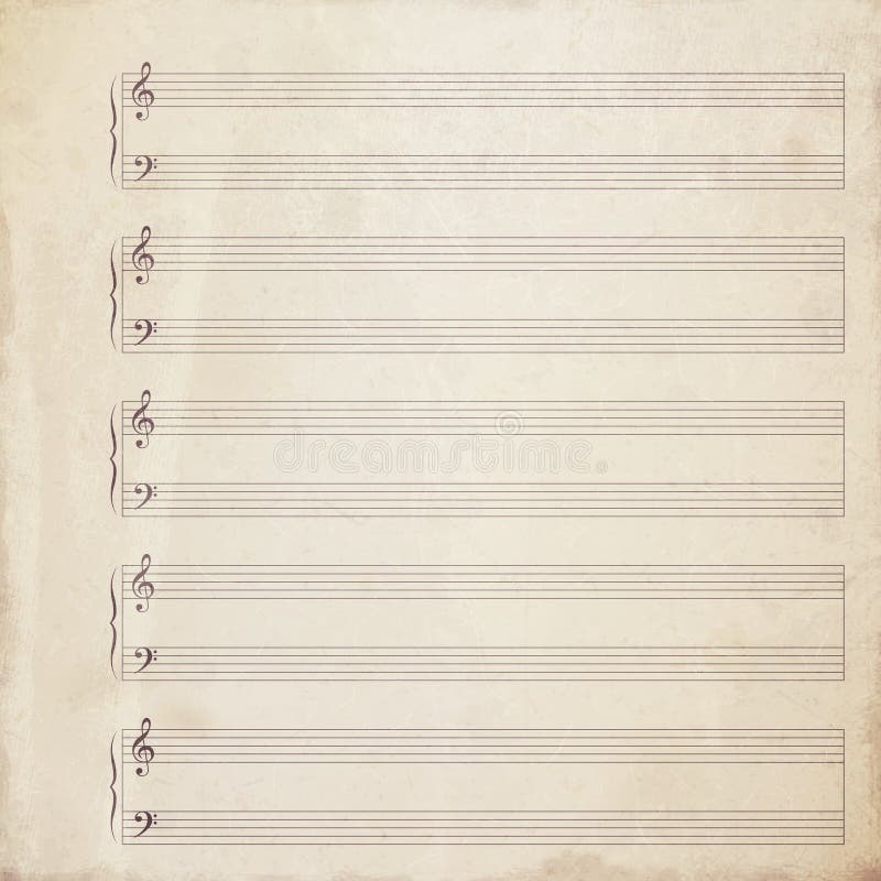 Yellowed Sheet Music Stock Illustrations – 8 Yellowed Sheet Music Stock ...
