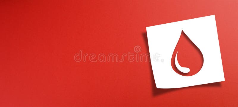 Note Paper with Blood Donation Concept on Red Background Stock Image ...