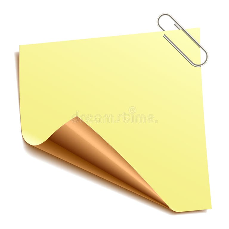 Paper Clip Note Vector Stock Illustrations – 31,796 Paper Clip Note ...
