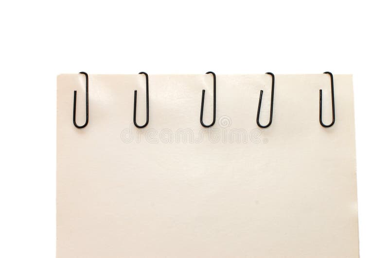 Note paper and clip stock photo. Image of reminder, shape - 11382388