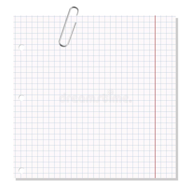 Note with paper clip stock illustration. Illustration of open - 26291542