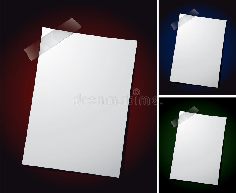 Note Paper on Different Backgrounds Stock Vector - Illustration of post ...