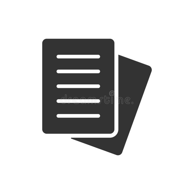 Note Paper Document Icon Isolated Flat Style Stock Illustration ...