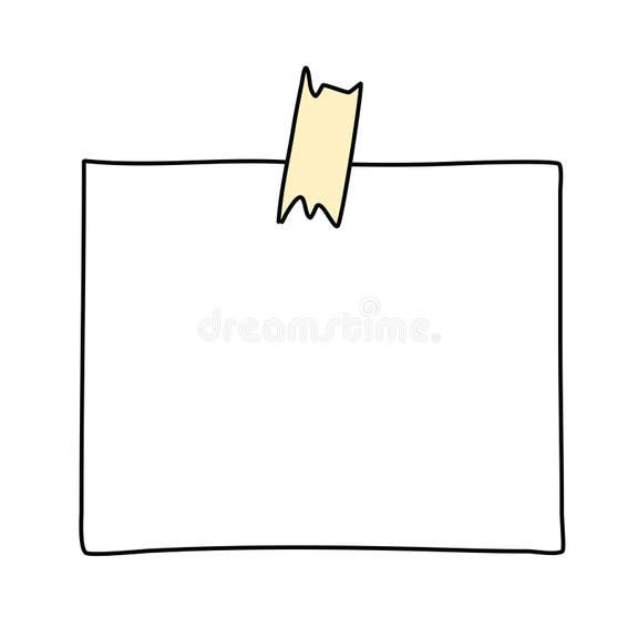 Note paper drawing stock vector. Illustration of paperclip - 43064388