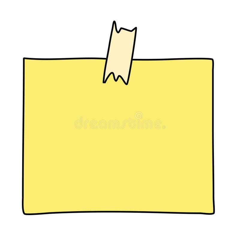 Note paper drawing stock vector. Illustration of noticeboard - 43064422