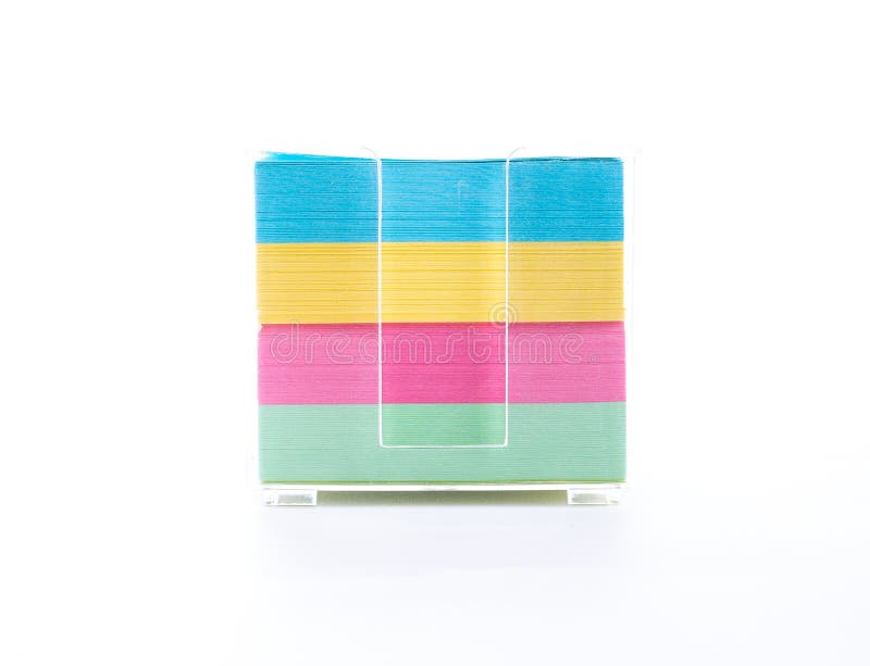 Note Paper with Four Colour Stock Photo - Image of objects, orange ...