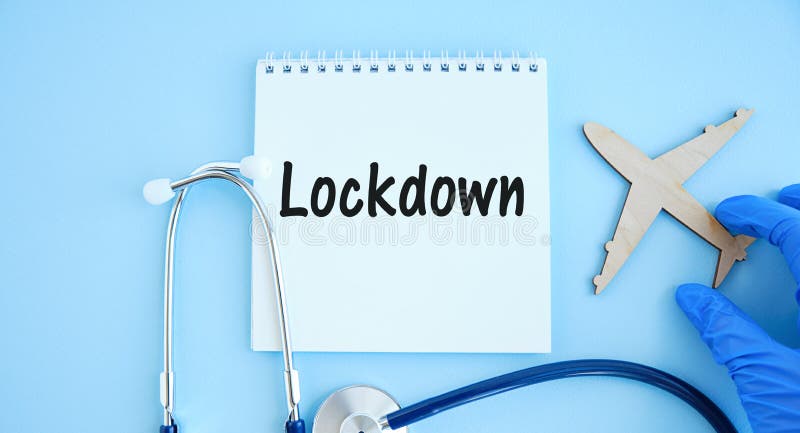 Note Paper Have Text Lockdown Blurred White Stock Image - Image of ...