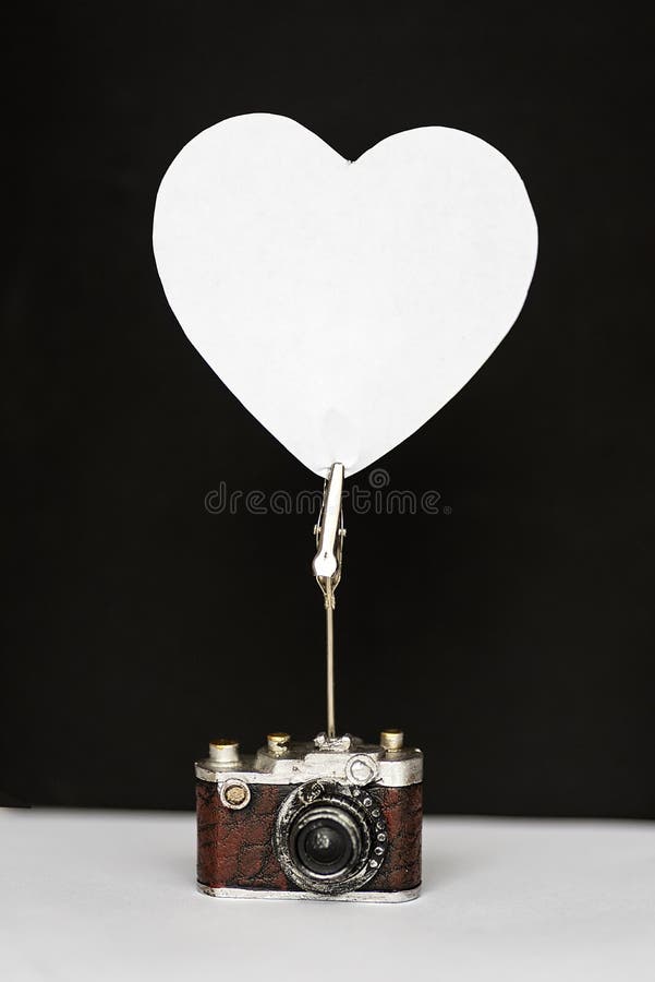 Note Paper Hung on Heart Shaped Note Holder Stock Photo - Image of ...