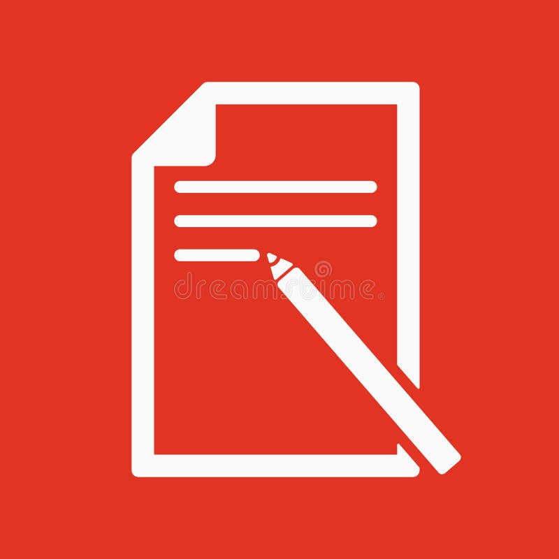 The Note Paper Icon. Text File Symbol. Flat Stock Vector - Illustration ...