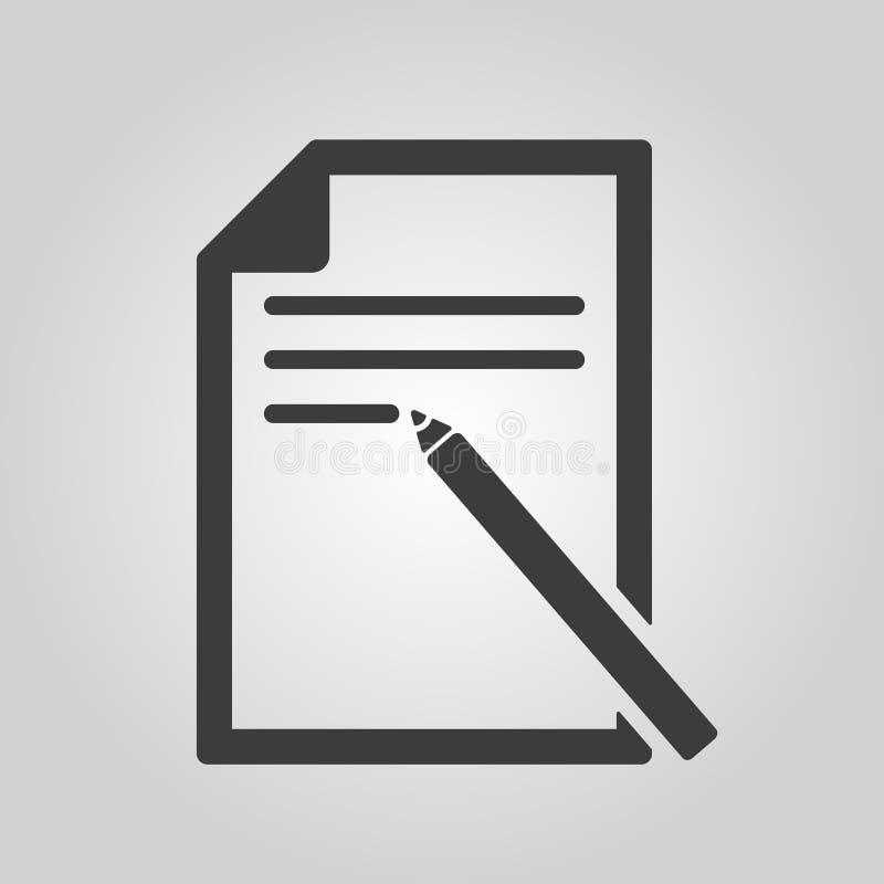 The Note Paper Icon. Text File Symbol Stock Vector - Illustration of ...