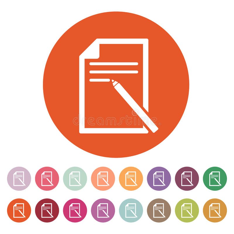 The Note Paper Icon. Text File Symbol Stock Vector - Illustration of ...