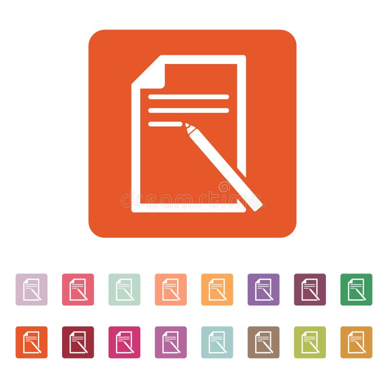 The Note Paper Icon. Text File Symbol Stock Vector - Illustration of ...
