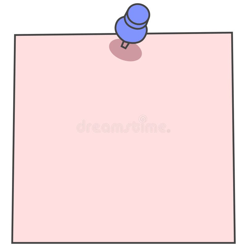 Note Paper Illustration Isolated on White Background Stock Illustration ...