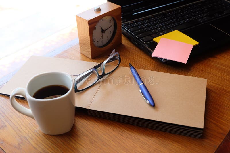 Note paper and laptop stock photo. Image of account, laptop - 97419866