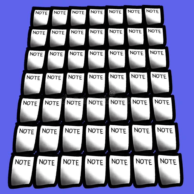 Note Paper Layout Design Illustration Stock Illustration - Illustration ...