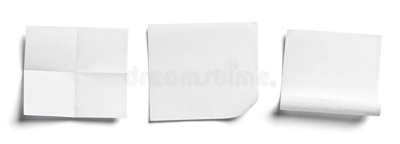 White note paper stock image. Image of empty, isolated - 27983261