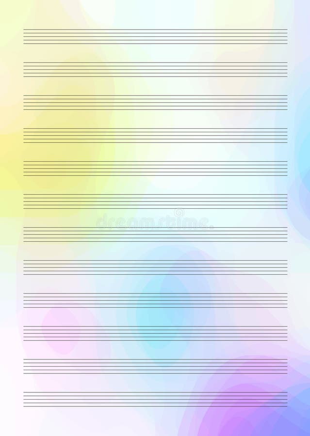 Note Paper for Musical Notes - Blank A4 Template, Printable Stock ...