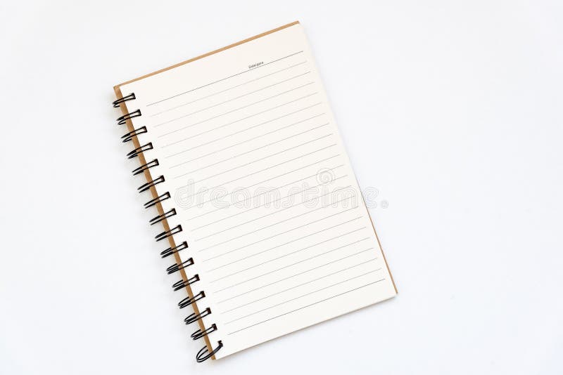Note Paper, New Open Note Book on a White Background. Clean Blank Page ...
