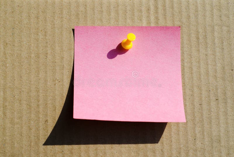 Note paper with pin stock photo. Image of ideas, memory - 22325362