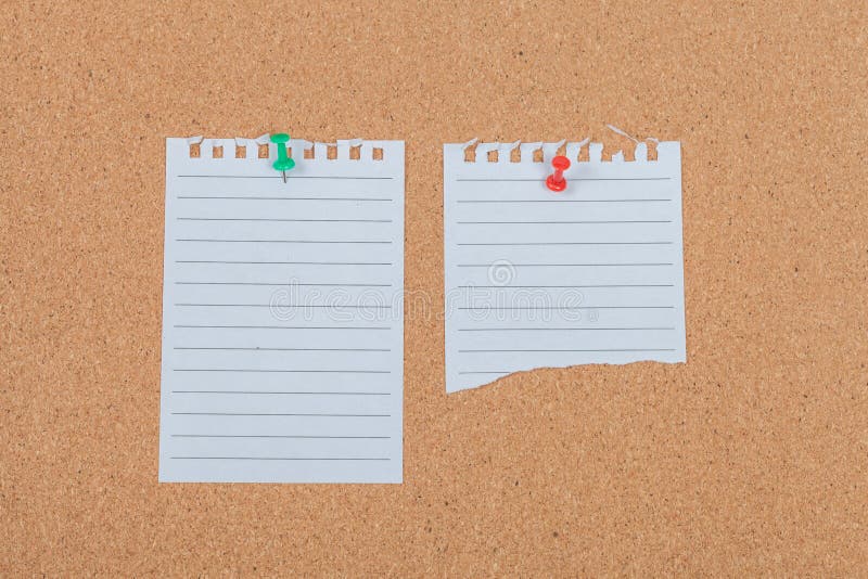 Note Paper with Pin on the Cork Stock Photo - Image of copy, supplies ...