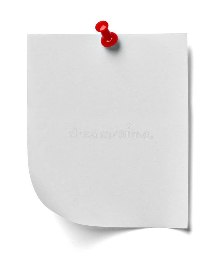 Note Paper Push Pin Message Stock Photo - Image of fastener, push ...