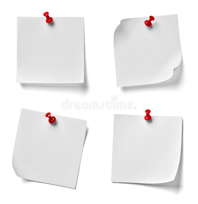 Note Paper Push Pin Message Stock Image - Image of label, list: 107811055