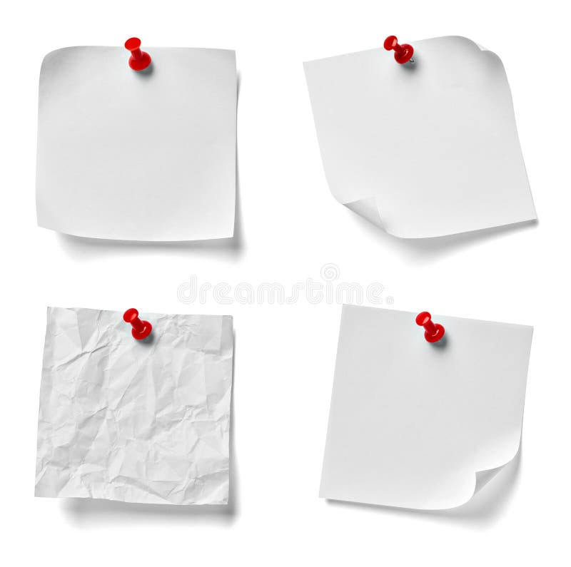 Note Paper Push Pin Message Stock Image - Image of business, paper ...