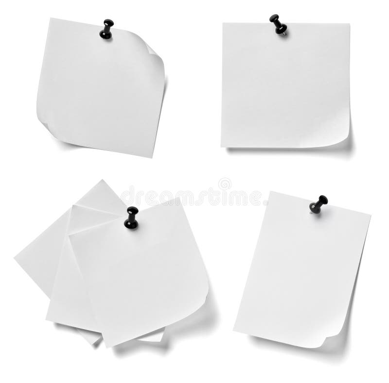 Note Paper Push Pin Message Stock Photo - Image of note, office: 107854316