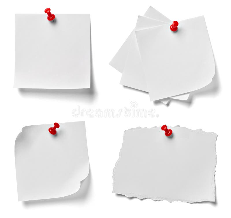 Note Paper Push Pin Message Stock Image - Image of bulletin, message ...