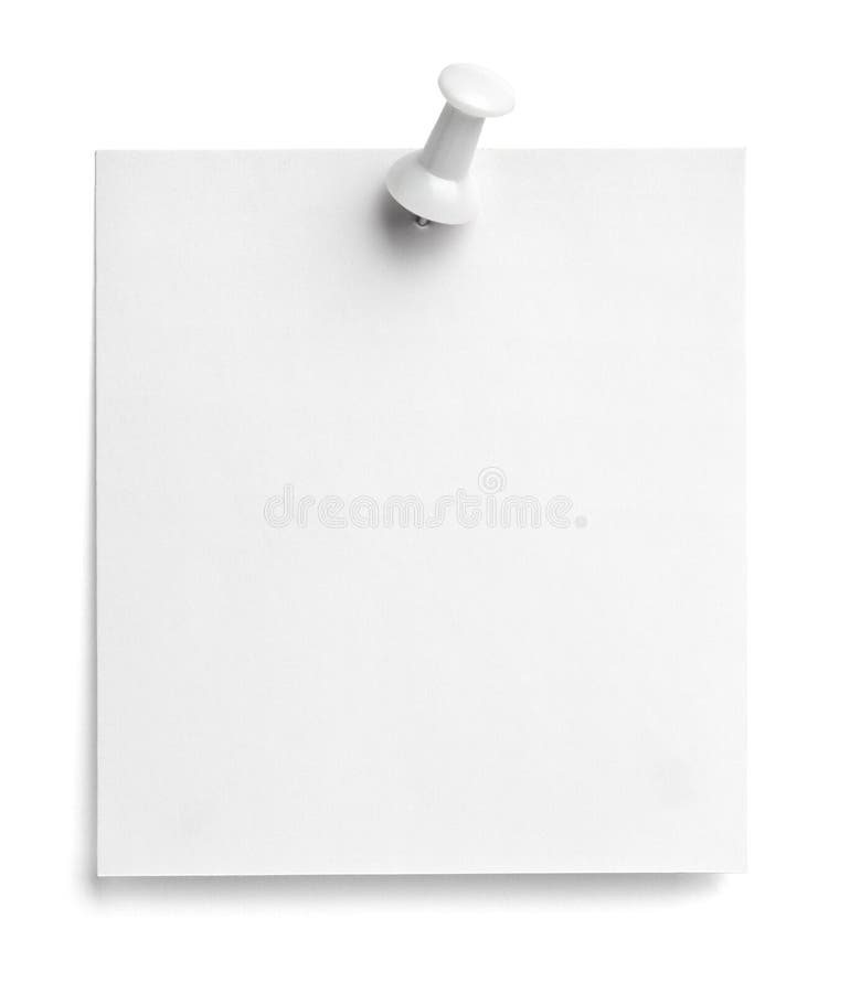 Note Paper Push Pin Message Red White Black Stock Image - Image of ...