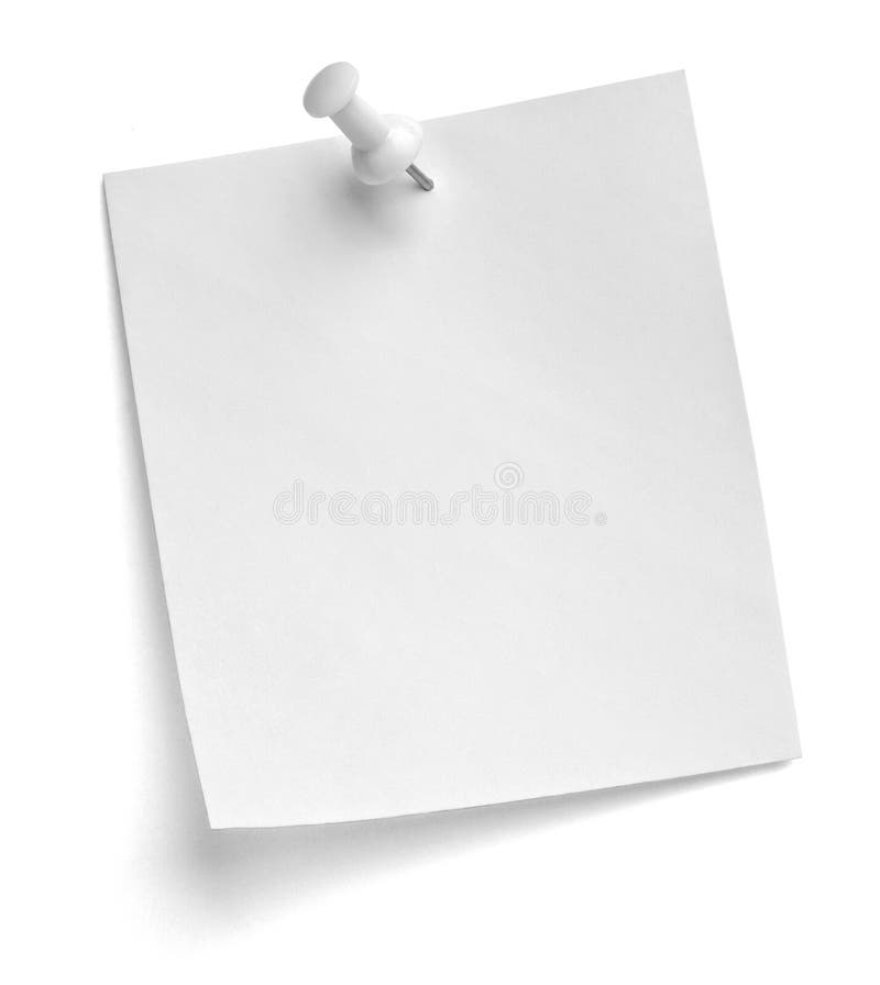 Note Paper Push Pin Message Stock Photo - Image of hang, fastener ...