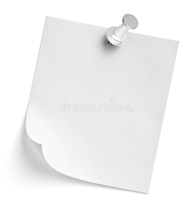 Note Paper Push Pin Message Red White Black Stock Photo - Image of ...