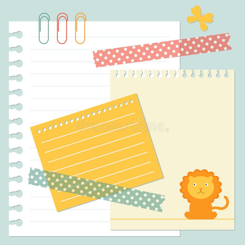 Note paper set stock vector. Illustration of notebook - 24964911