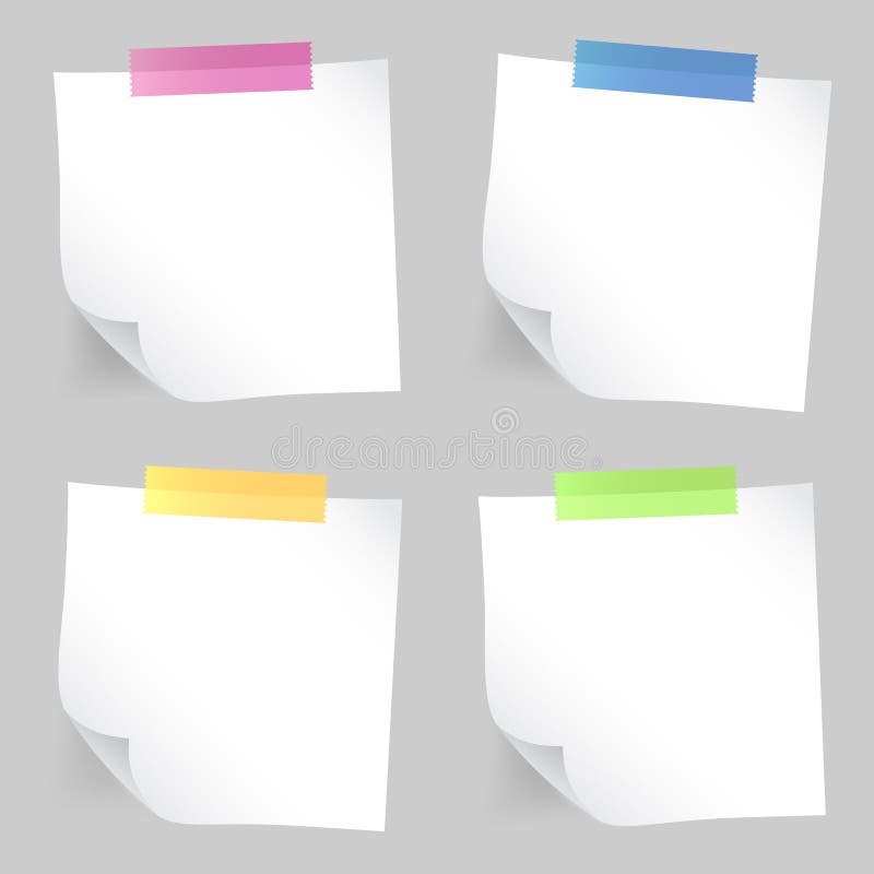 Sticky paper set stock vector. Illustration of transparent - 39502177