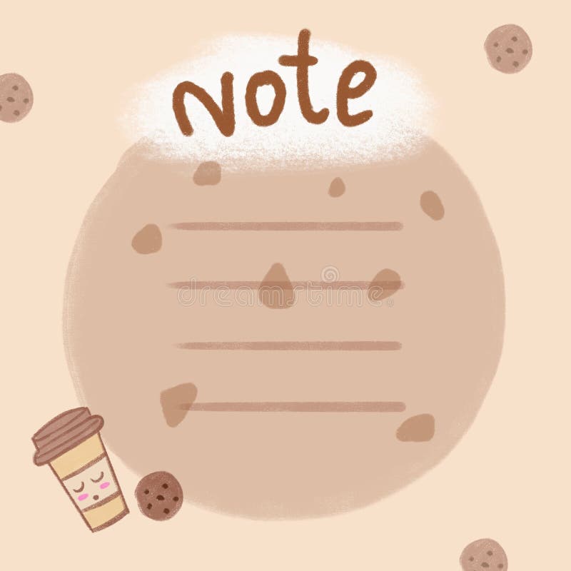 Note Paper with the Shape of Cookies, Cute and Bright Stock ...