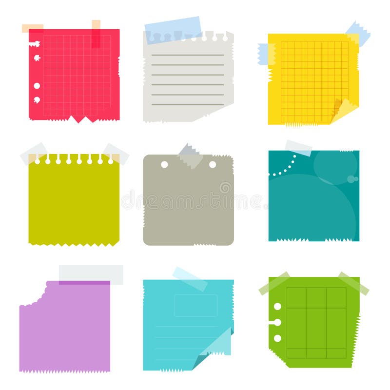 Note paper sheet stock vector. Illustration of scrapbook - 111242391